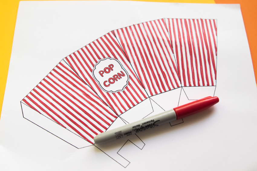 Free Printable Popcorn Box Printable Template Pdf Guarurec