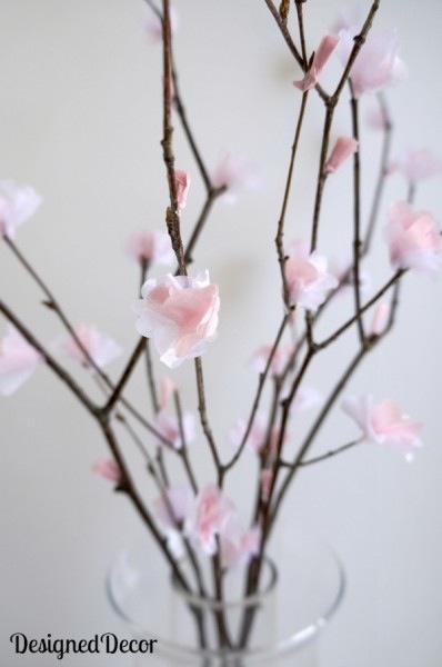 Bring On Spring With These Tissue Paper Cherry Blossoms | Make and Takes