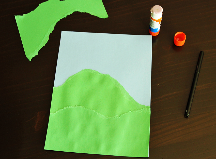 Torn Paper Sheep Art Project - Make and Takes